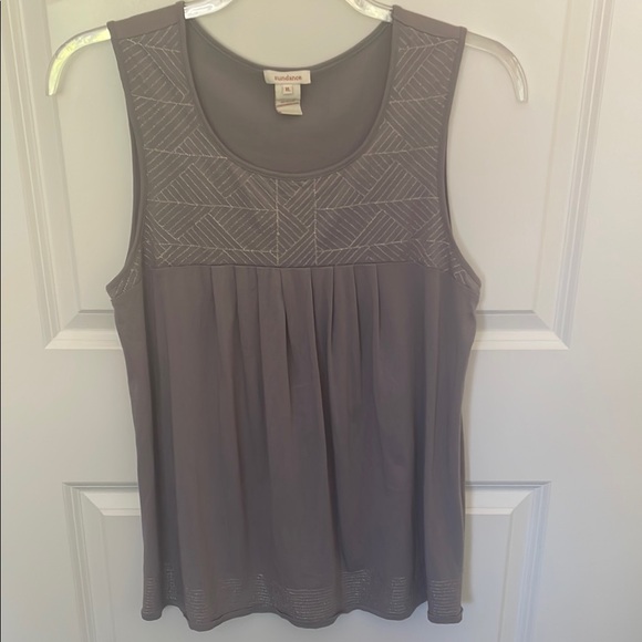 Sundance | Tops | Sundance Embroidered Gray Tank Top Xl | Poshmark